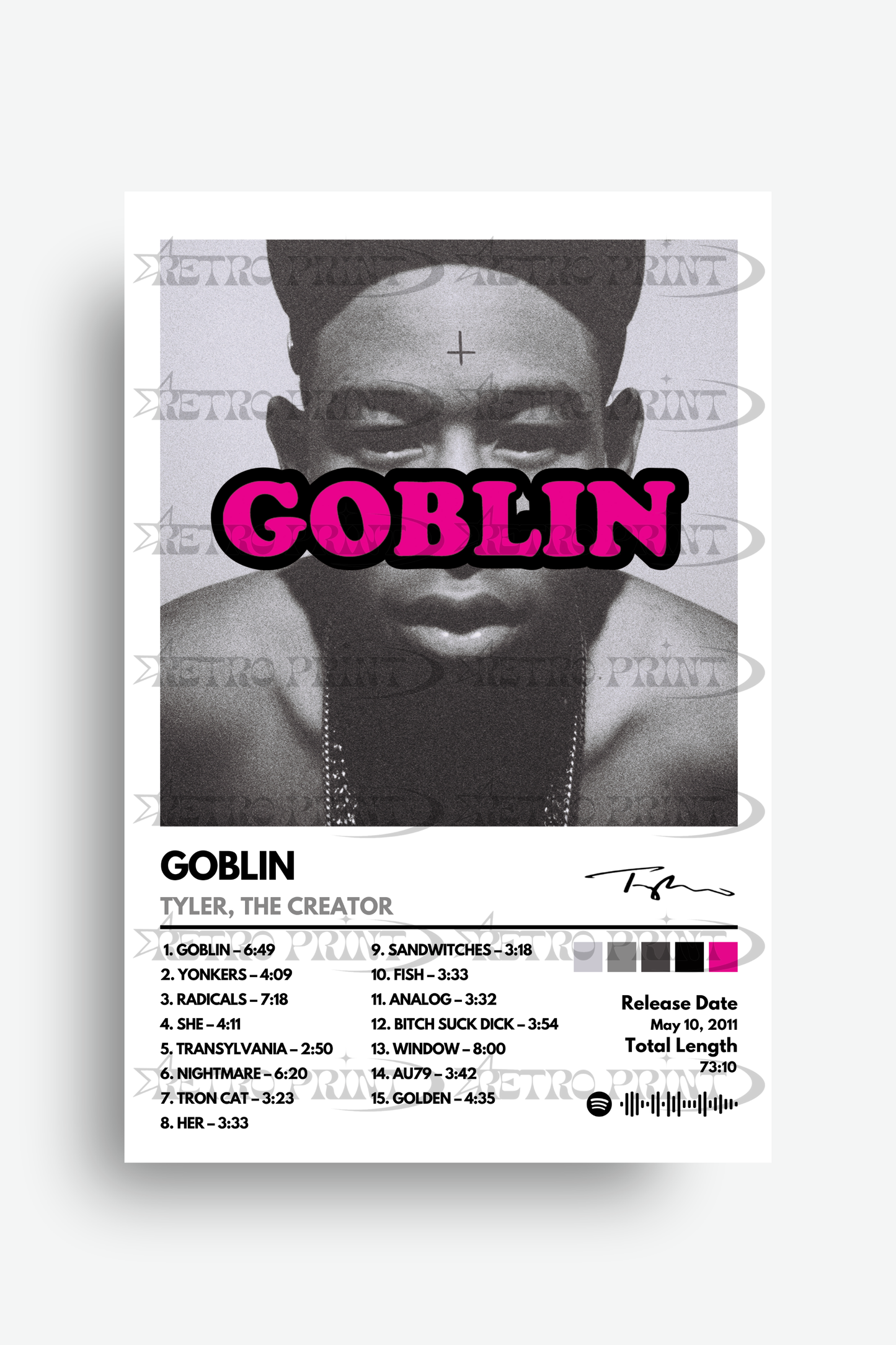 Goblin Album Cover Poster – Tyler, the Creator – Retro Print